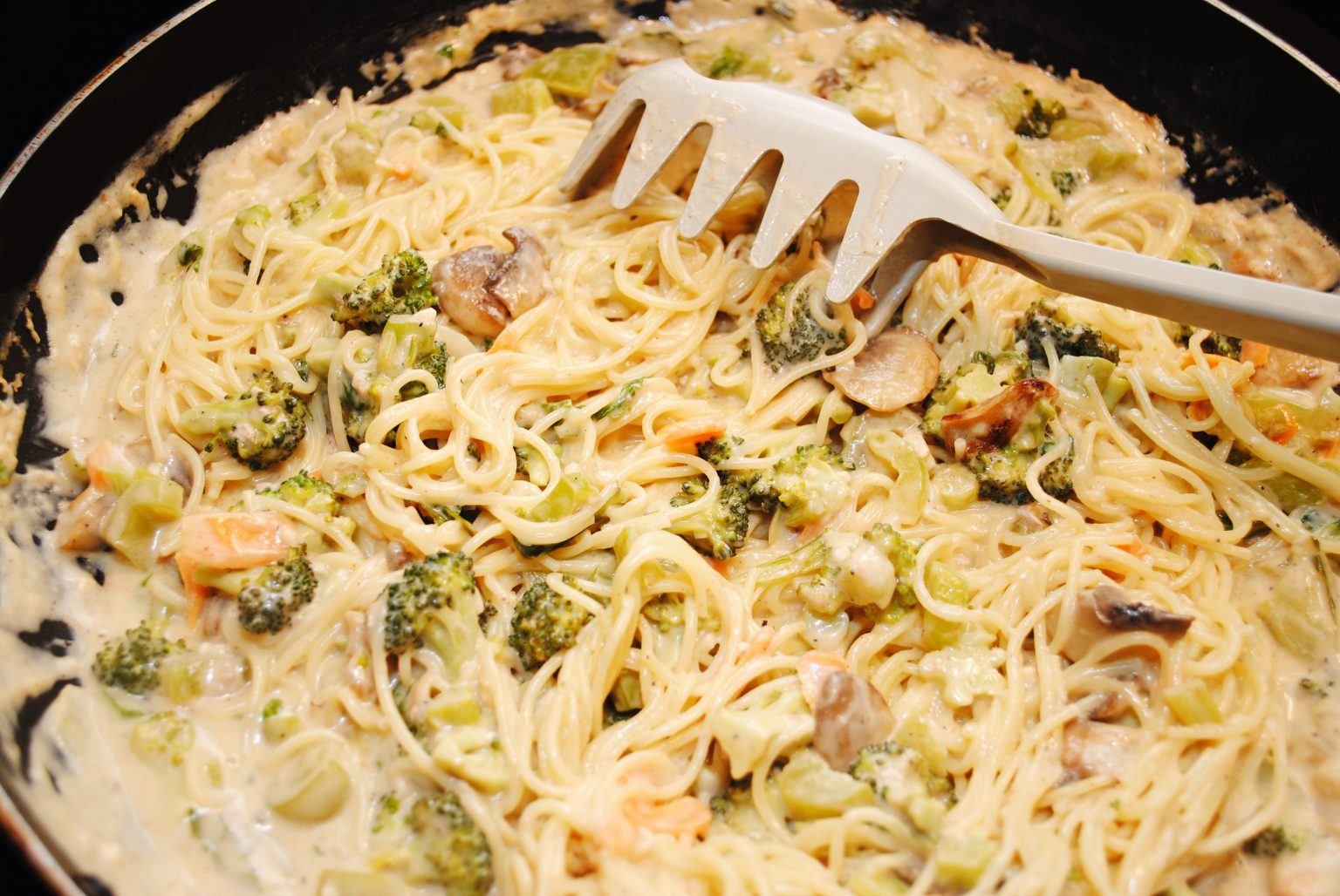 Angel Hair Pasta with Creamy Mushroom Sauce Recipe - Recipes.net