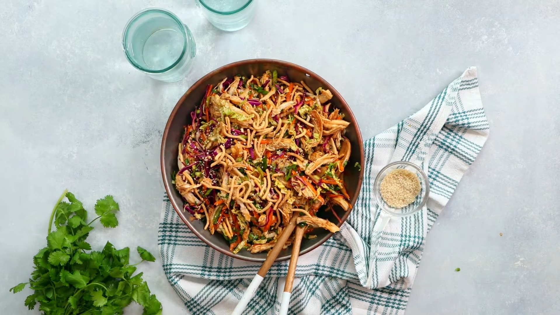 Asian Chicken Salad with Sesame Dressing Recipe| Recipes.net