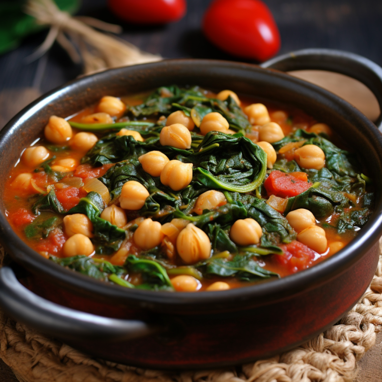 Chickpea And Spinach Stew Recipe