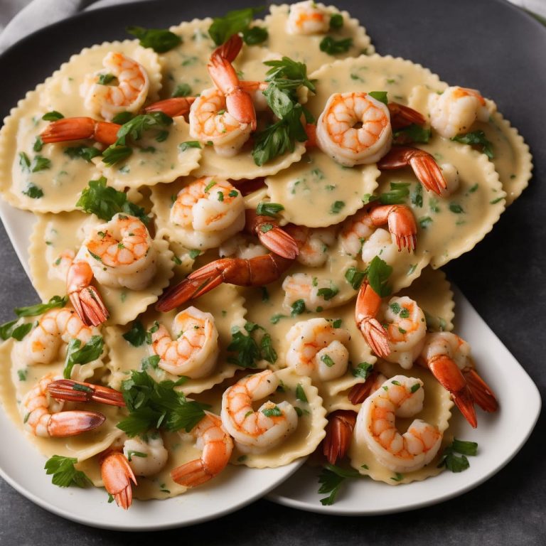 Shrimp and Spinach Ravioli with Lemon Cream Sauce Recipe | Recipes.net