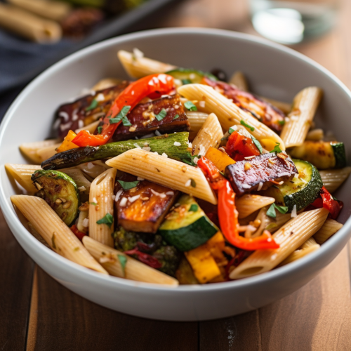 Penne Pasta with Roasted Vegetables Recipe Recipe | Recipes.net