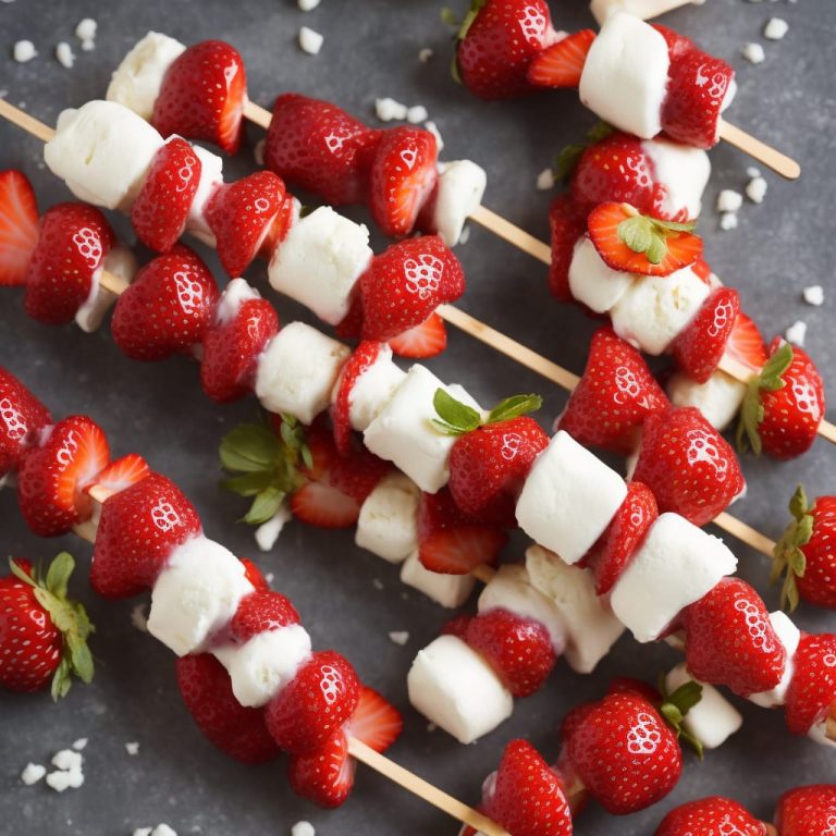 Marshmallow & Strawberry Kebabs Recipe | Recipes.net