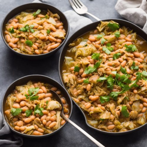 One-Pot Cabbage & Beans with White Fish Recipe | Recipes.net