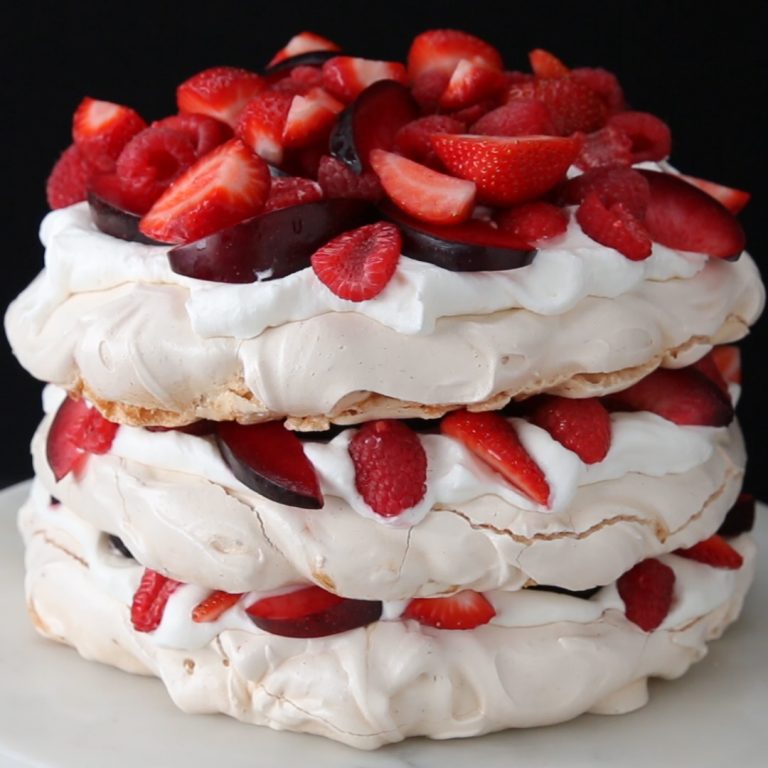 Berries and Cream Cloud Cake Recipe | Recipes.net